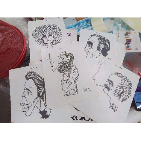 LOT CARICATURES PAR DADZU DEDICACE